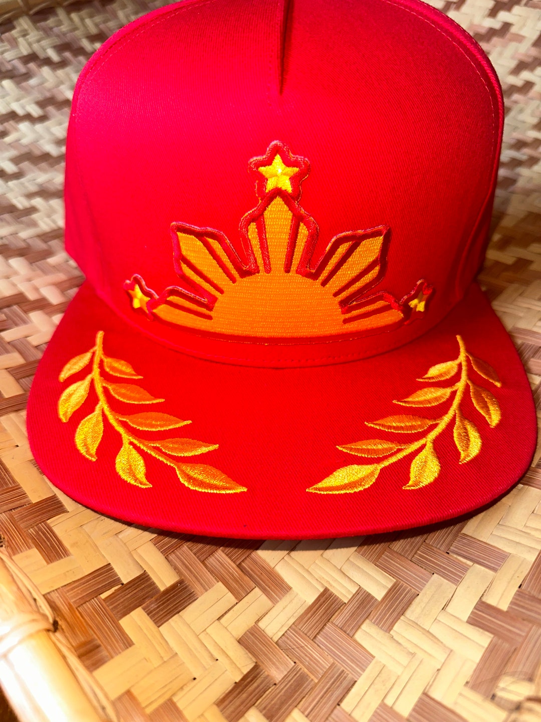 Filipino Philippines Flag Red Captain Brim Pinoy Pinay 3 Stars and Sun ...