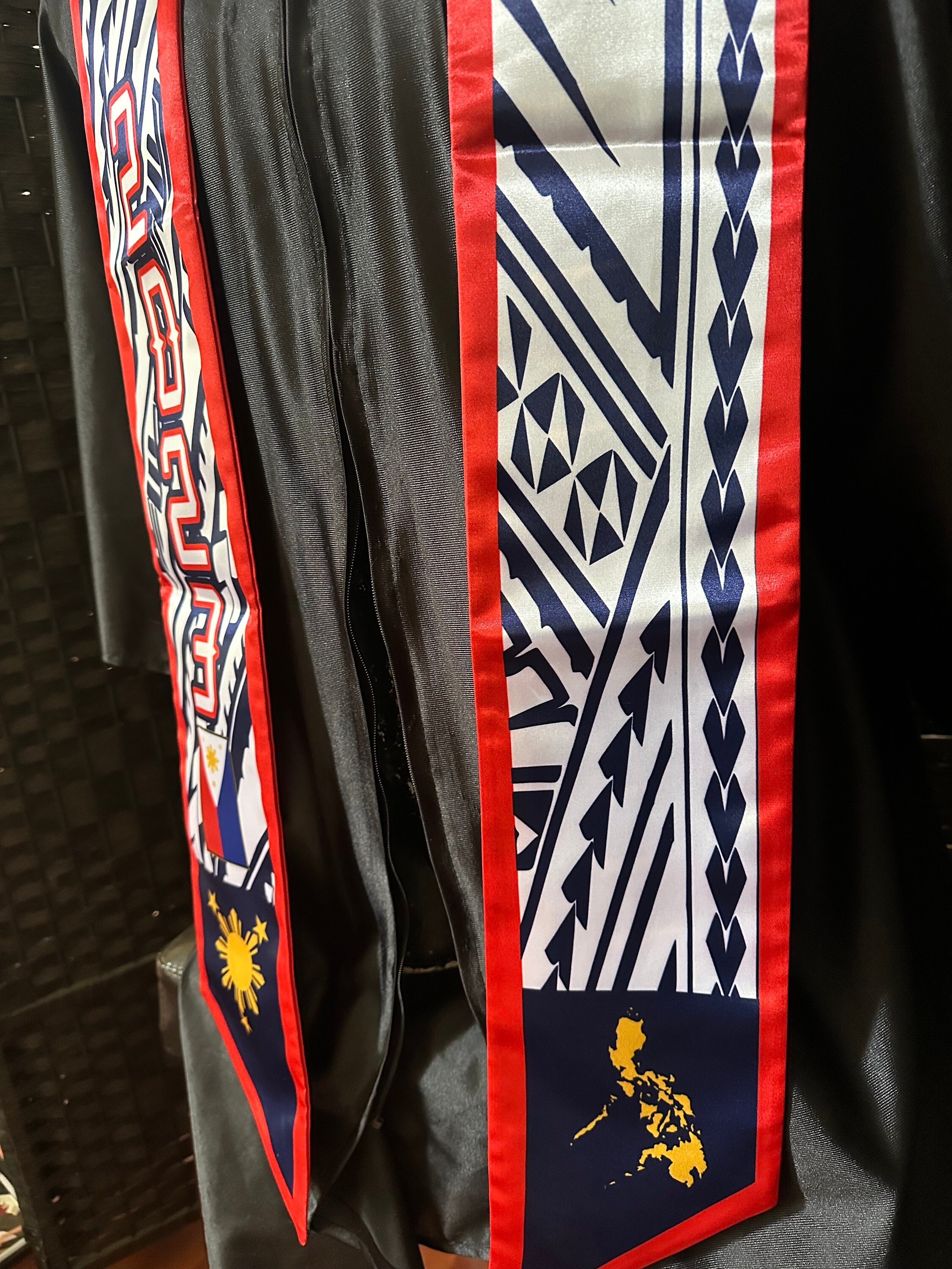 Philippines Filipino Islands 3 Stars and Sun Tribal Graduation Stole ...