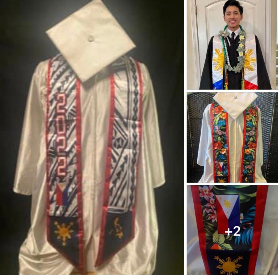 Philippines Filipino 3 Stars and Sun Graduation Stole MADE IN - Etsy