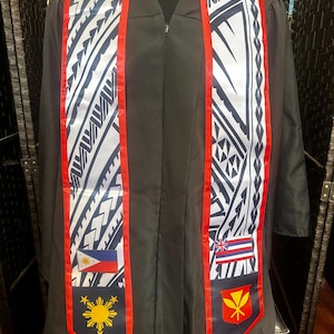 Philippines X Hawaii Graduation Stole Sash Tribal ISLANDER Style ...
