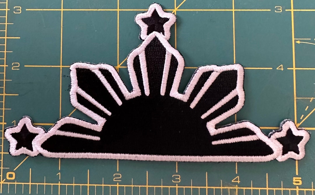Philippines Filipino Flag Big Patch 3 Stars and Suns Made in USA Black ...