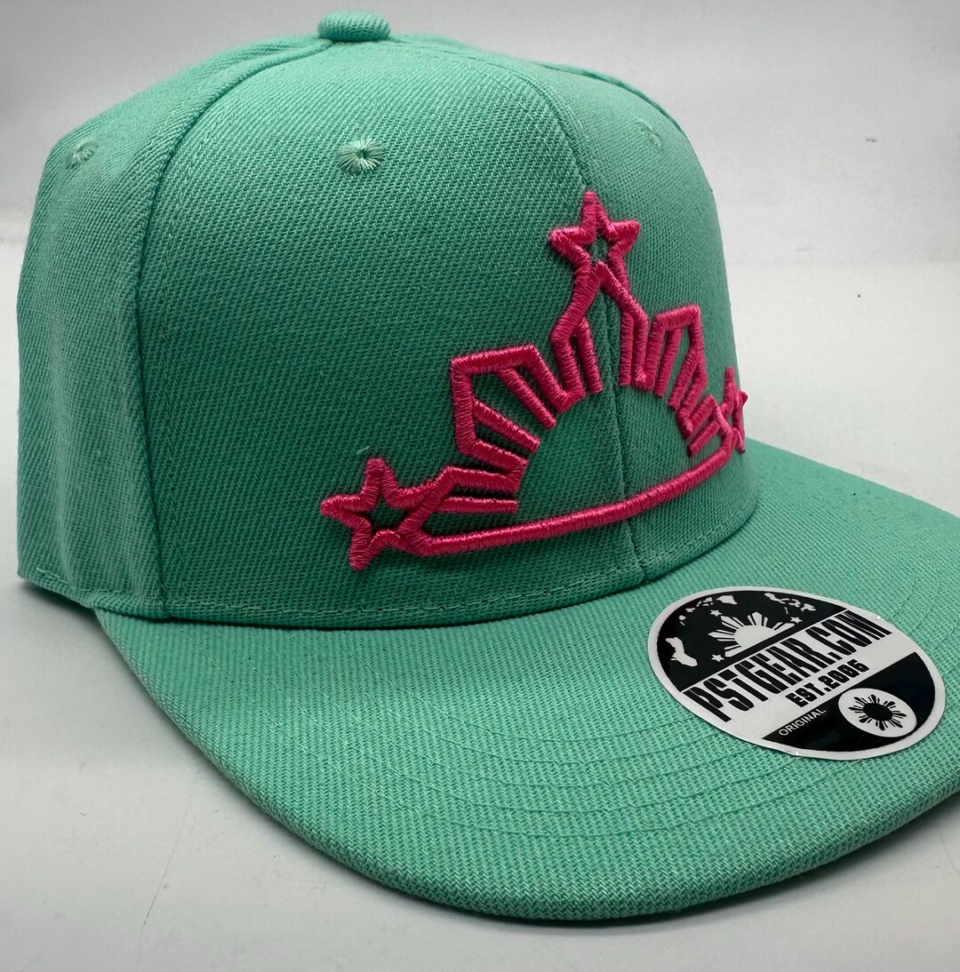 Philippines Filipino Flag Mint Hat Pink Sun 3 Stars and Sun Snapback ...