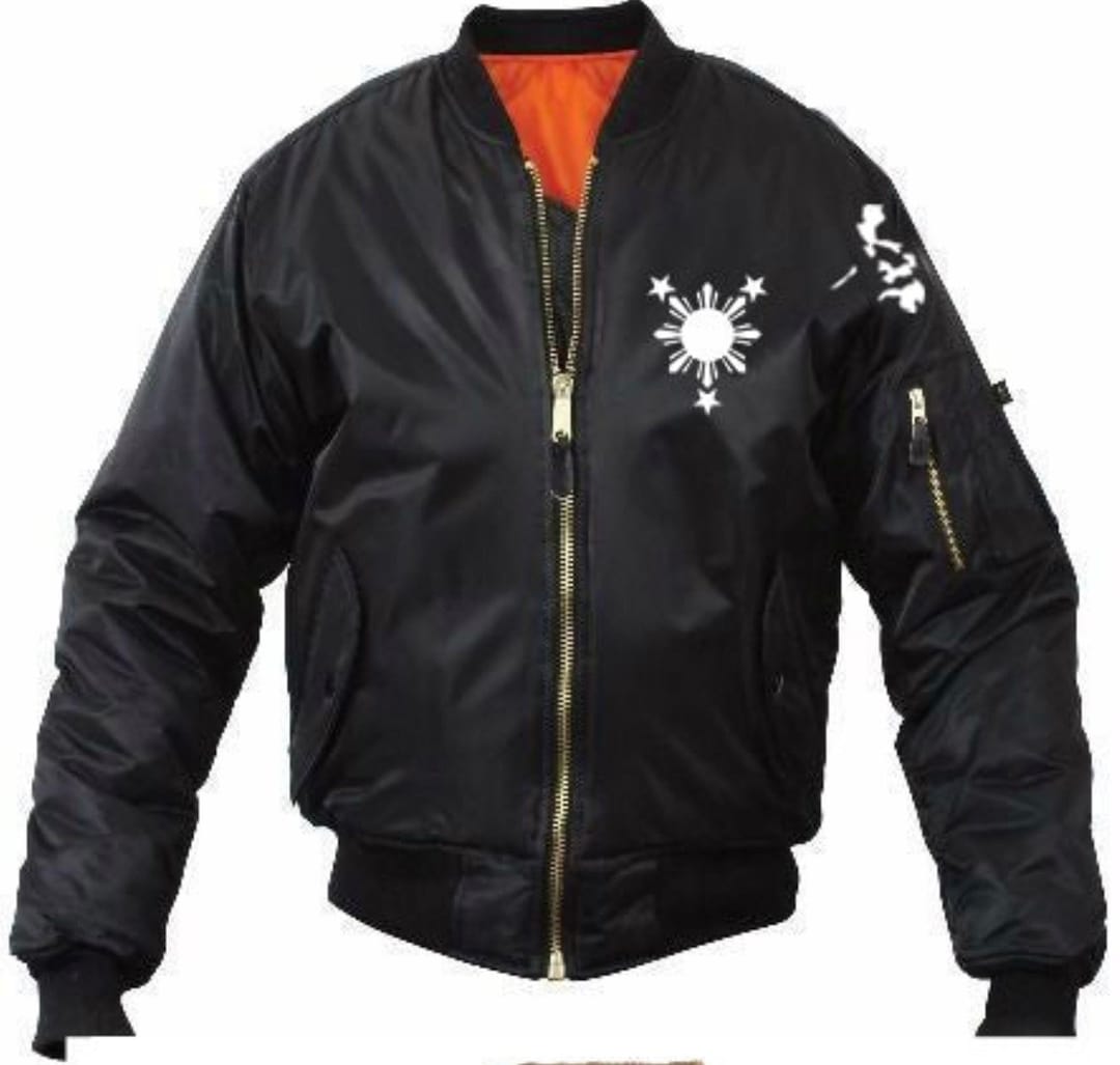 Philippines Filipino Bomber Jacket Black 3 Stars and Sun Thick and Warm ...