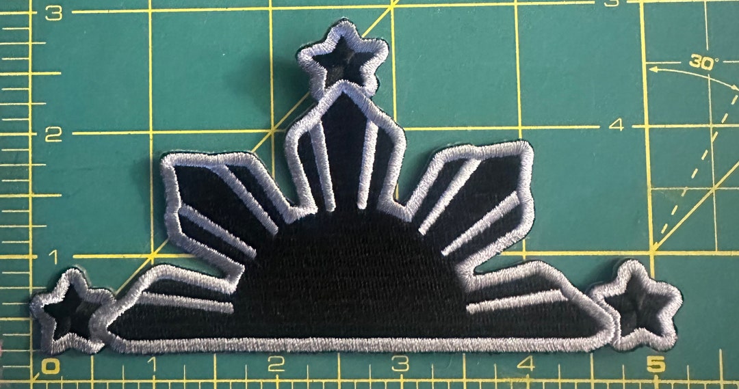 Philippines Filipino Flag Big Patch 3 Stars and Suns Made in USA Gray ...
