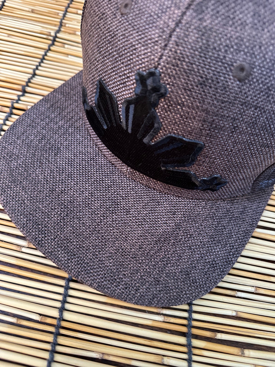 Philippines Filipino Dark Brown Bamboo Mesh Banig Brim Weave 3 - Etsy
