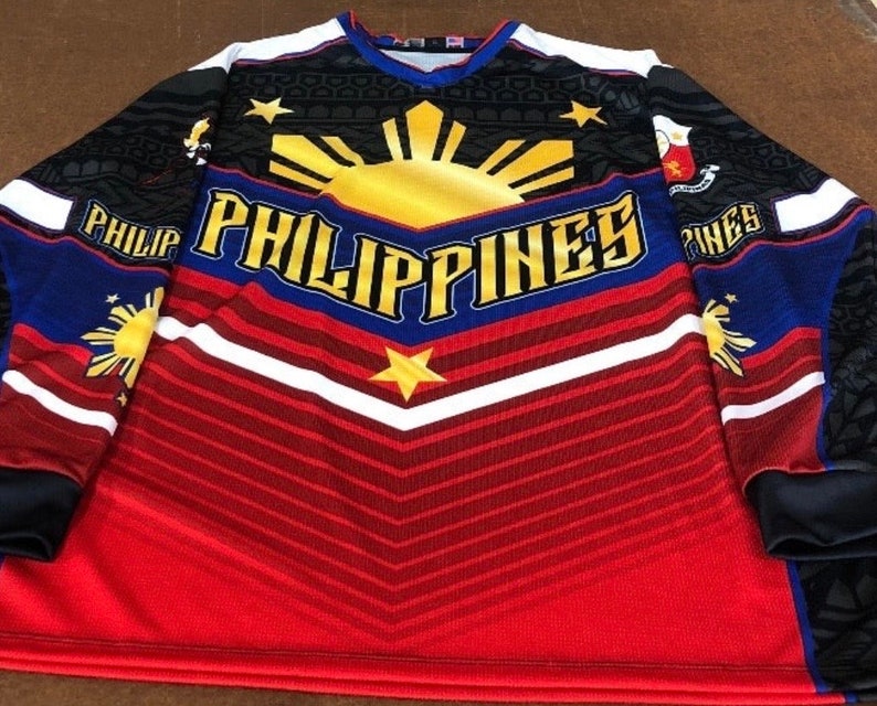 Philippines Filipino Tribal Traditional 3 Stars and Sun Basketball Long ...