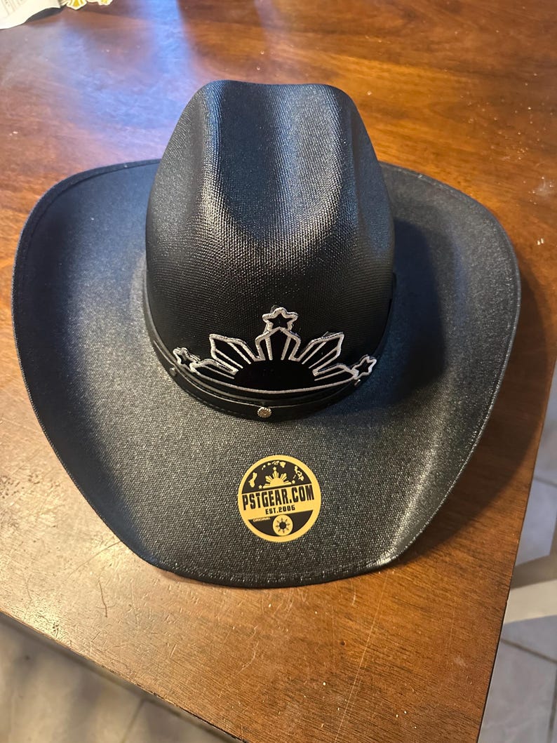 Filipino Philippines Flag Hard Cowboy Hat Pinoy Pinay 3 Stars and Sun ...