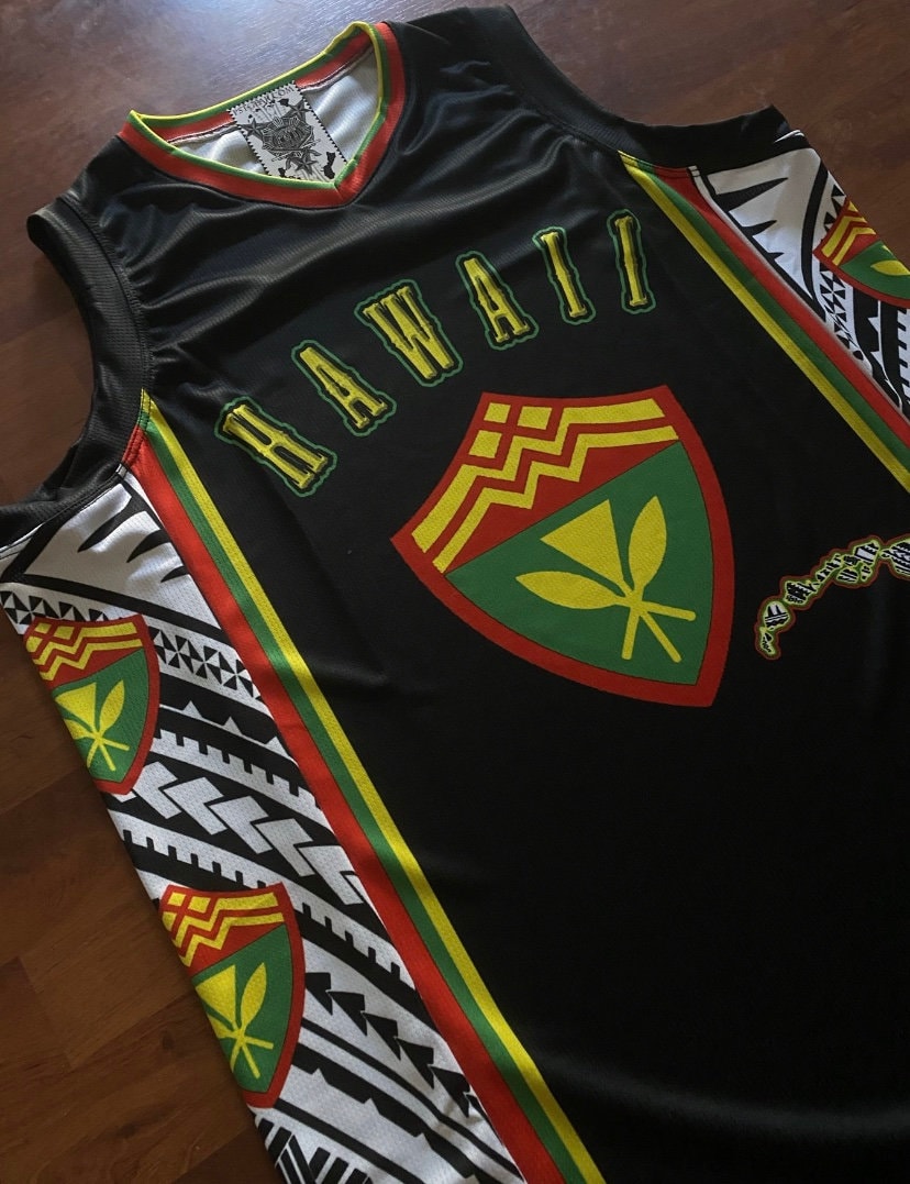 Hawaii Rasta Hawaiian Shield Weave Basketball Jersey - Etsy