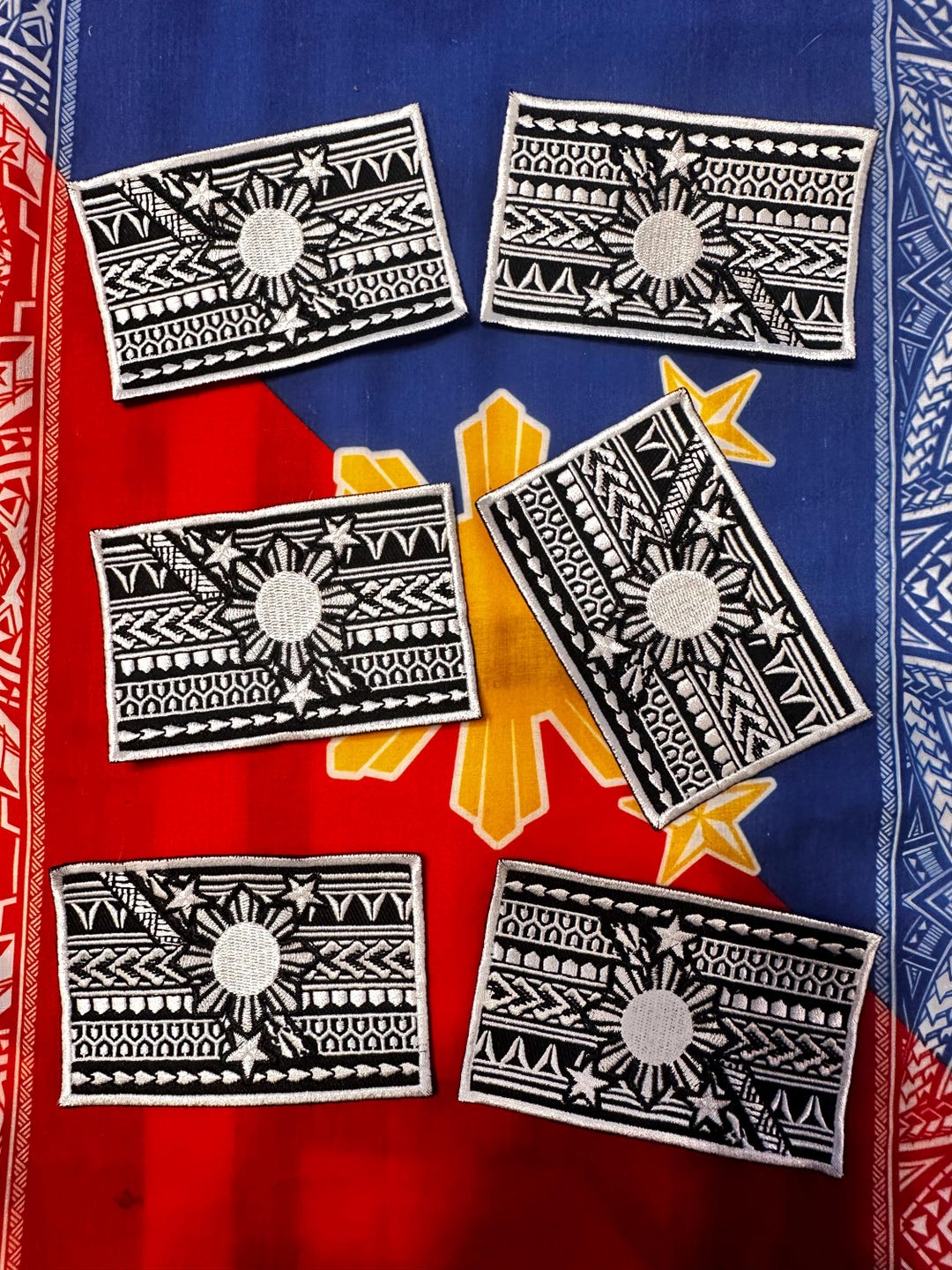 Philippines Filipino Flag Tribal Big Patch 3 Stars and Suns Made in USA ...
