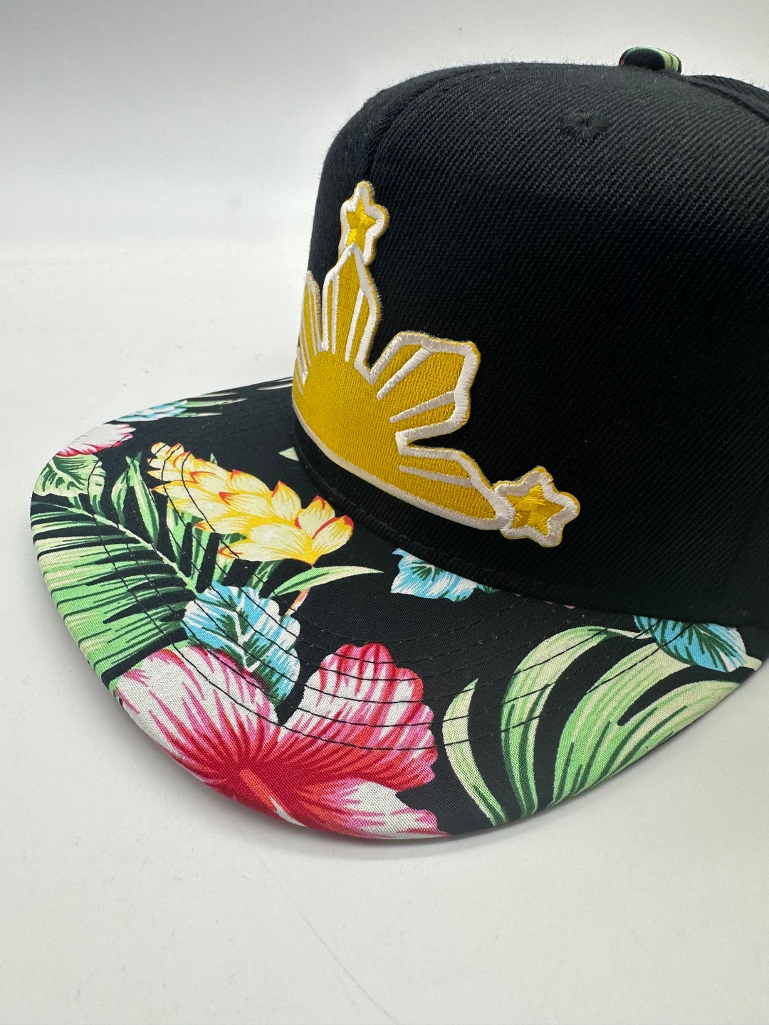Filipino Philippines Pinoy Pinay 3 Stars and Sun Floral Brim Snapback ...
