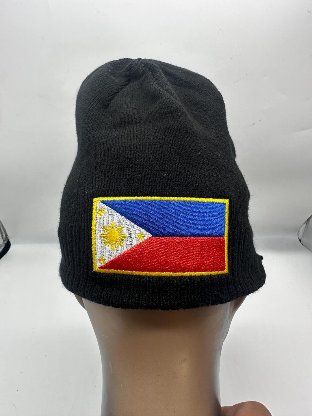 Philippines Filipino Flag Cap Beanie Black 3 Stars and Sun Embroidered ...