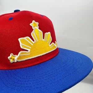 Philippines Filipino Blue Red Brim Islands Puff Stitched 3 Stars and ...