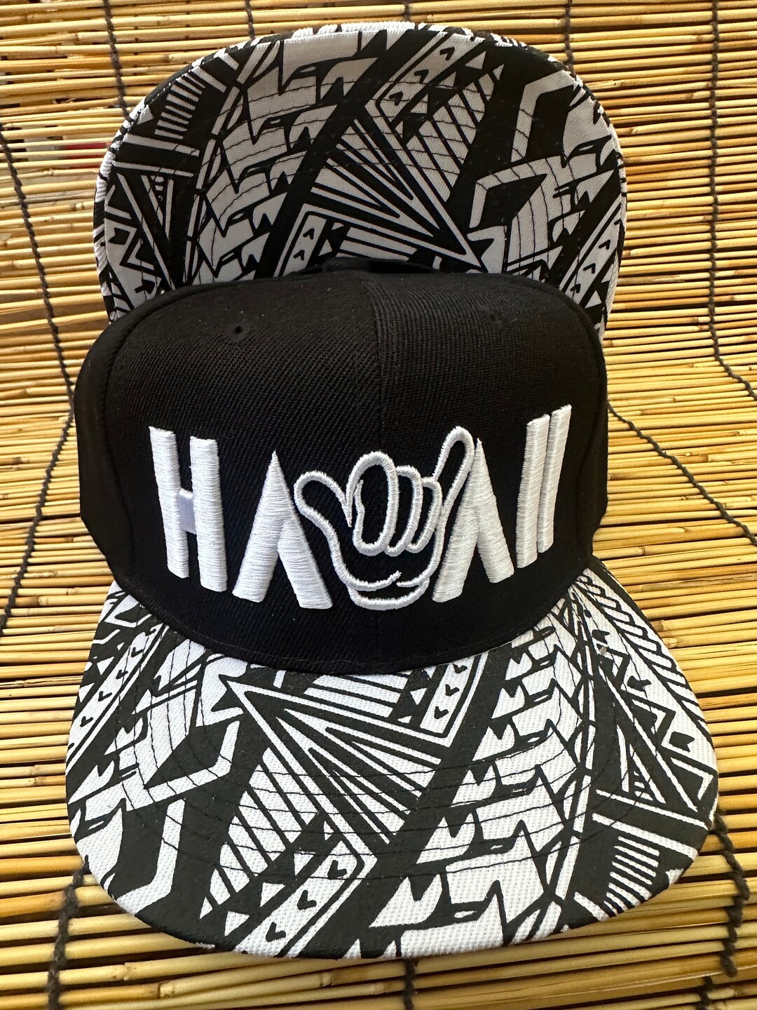 Hawaii Shaka Hawaiian Filipino White Tribal Brim Snapback - Etsy