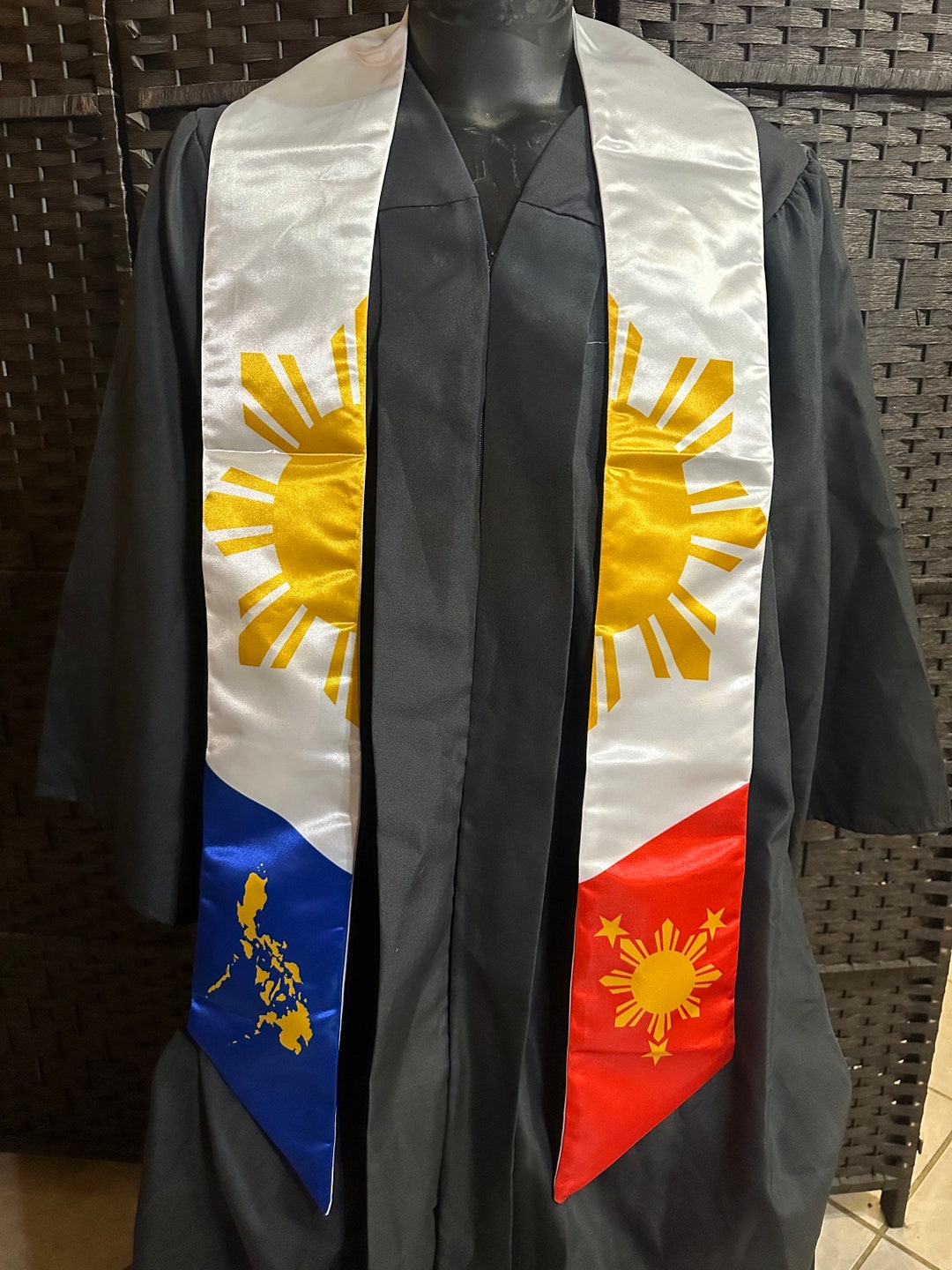 Philippines Filipino Sash 3 Stars and Sun Graduation Stole MADE IN USA ...