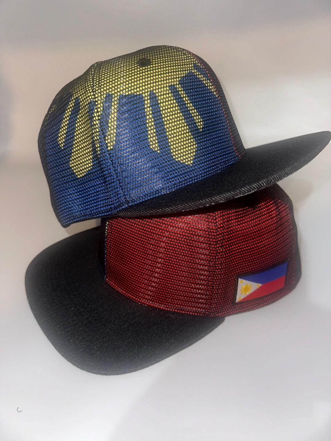 Philippines Filipino Flag Mesh Denim Brim Stitched 3 Stars and Sun Rare ...