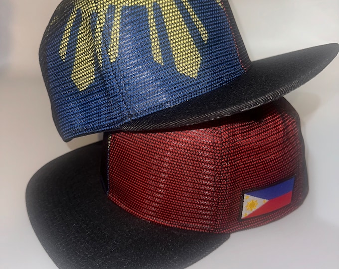 Philippines Filipino Flag Mesh Denim Brim Stitched 3 Stars and Sun Rare ...