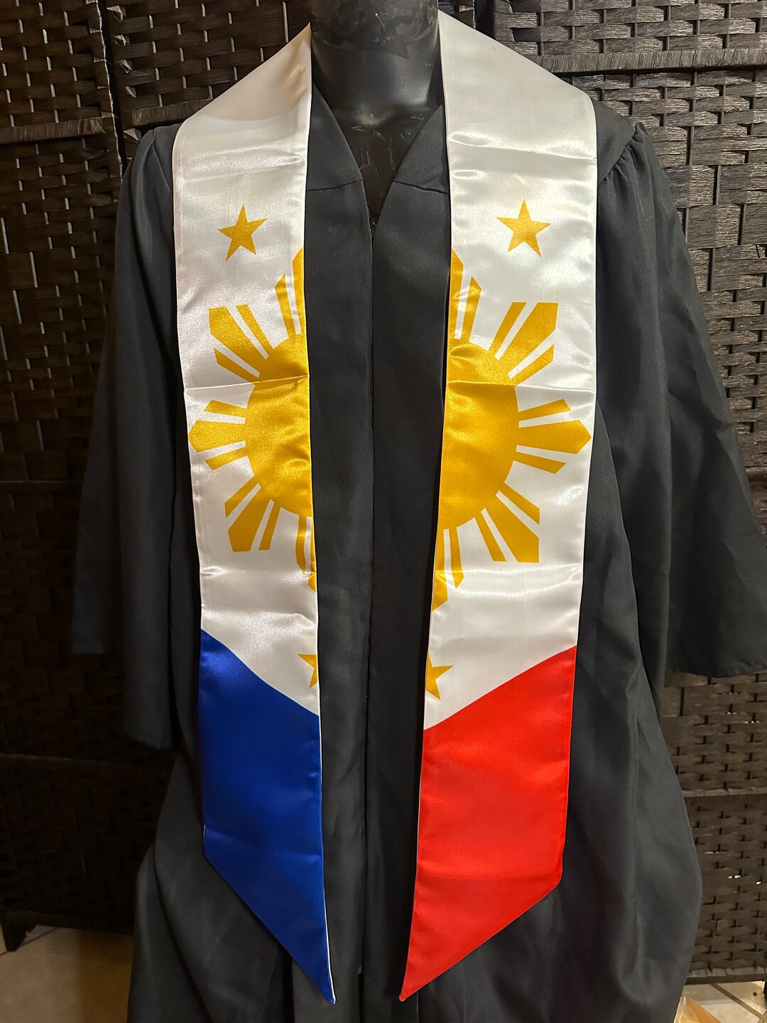 Philippines Filipino 3 Stars and Sun Graduation Stole MADE IN USA - Etsy