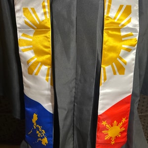 Philippines Filipino Sash 3 Stars and Sun Graduation Stole MADE IN USA ...
