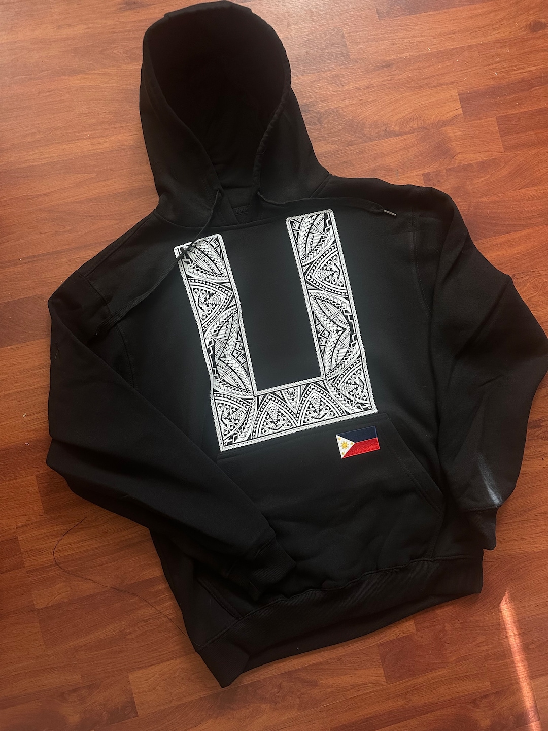 Philippines Barong Tribal Flag Black and White Pullover Hoodie - Etsy