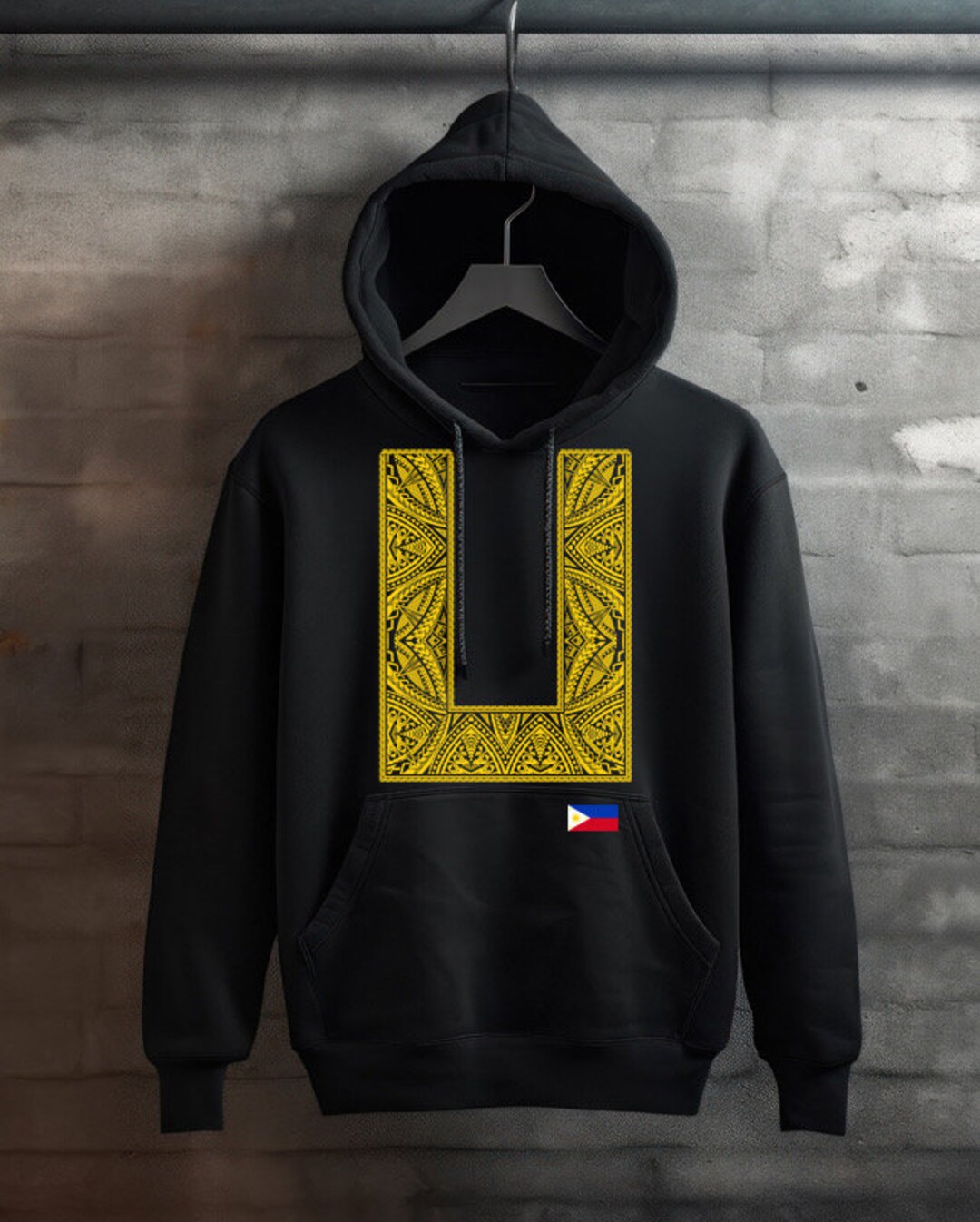Philippines Filipino Barong Tribal Flag Black and Yellow Pullover ...