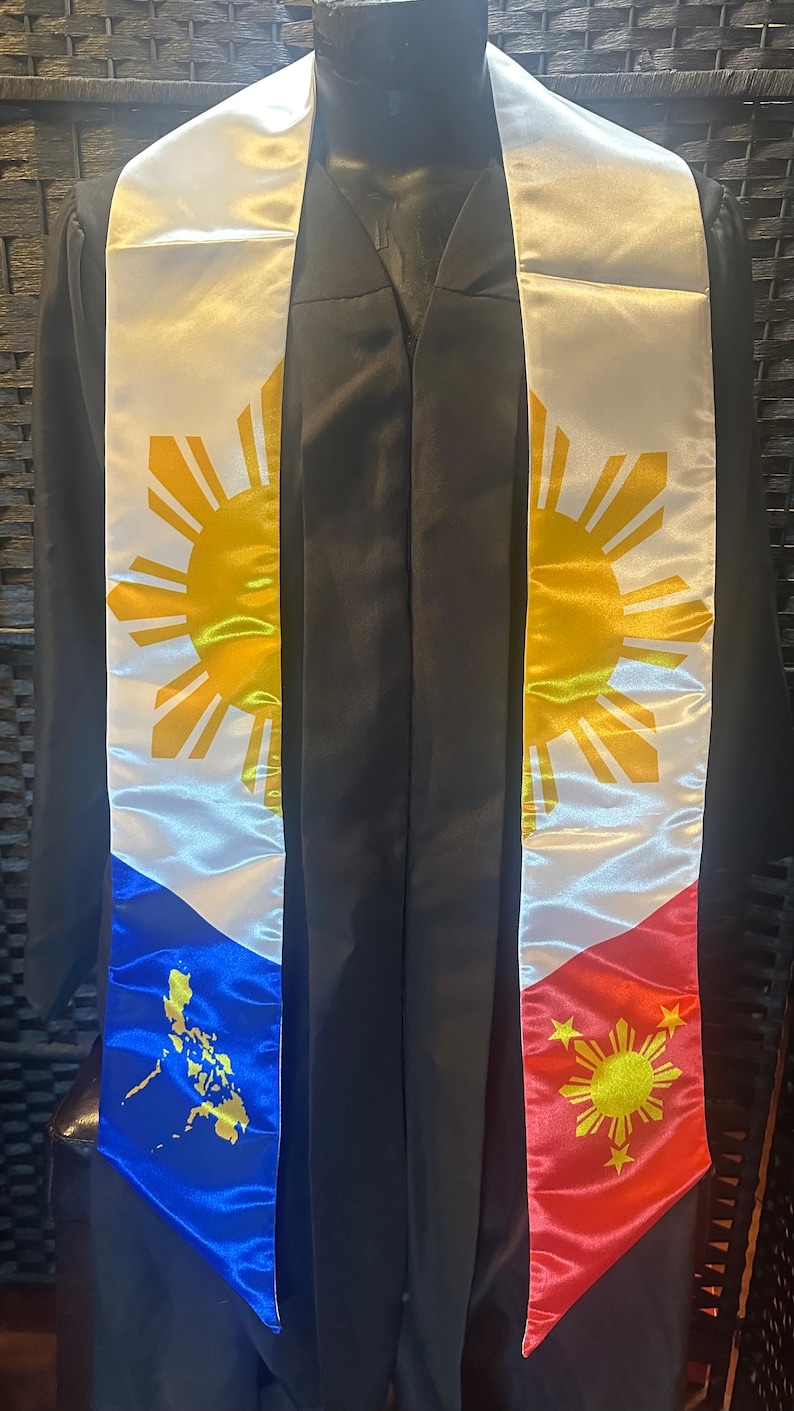 Philippines Filipino 3 Stars and Sun Graduation Stole MADE IN USA - Etsy