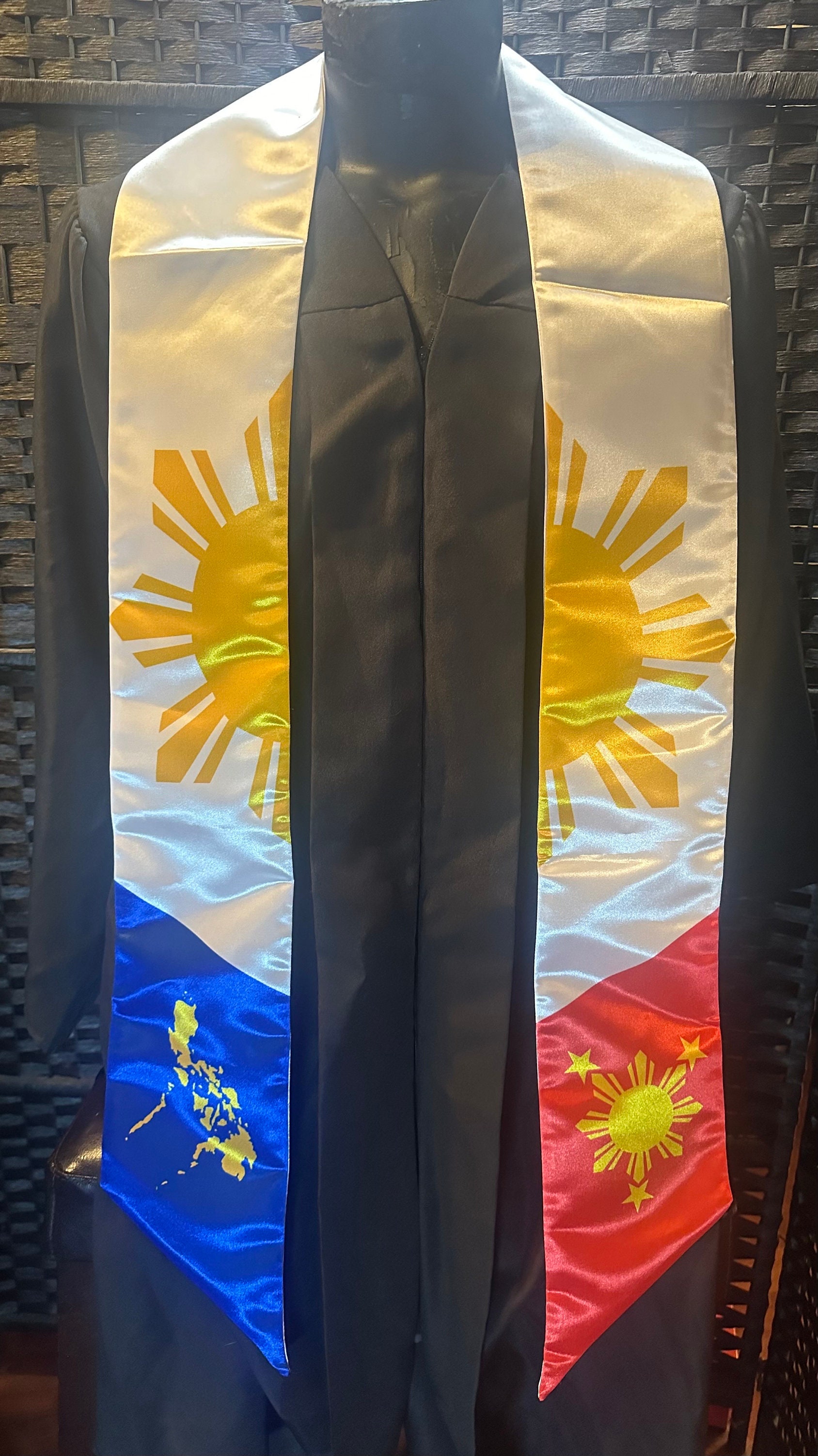 Philippines Filipino Flag Graduate Stole Flag 3 Stars and Sun ...
