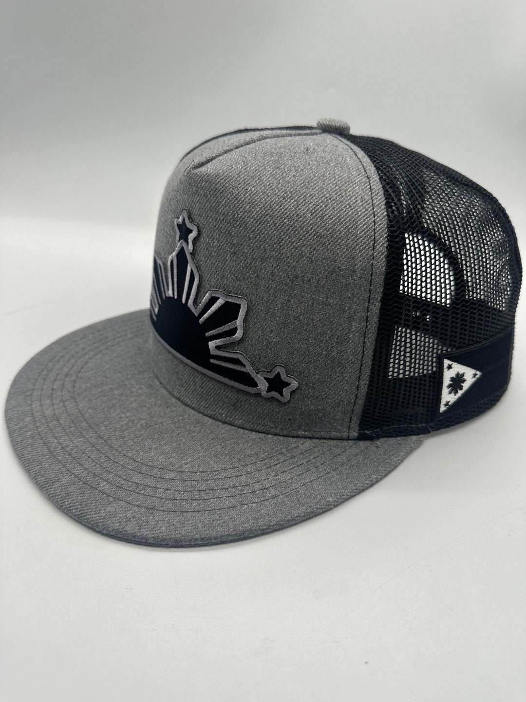 Philippines Filipino Flag Cap Gray Black Mesh Hat 3 Stars and Sun ...