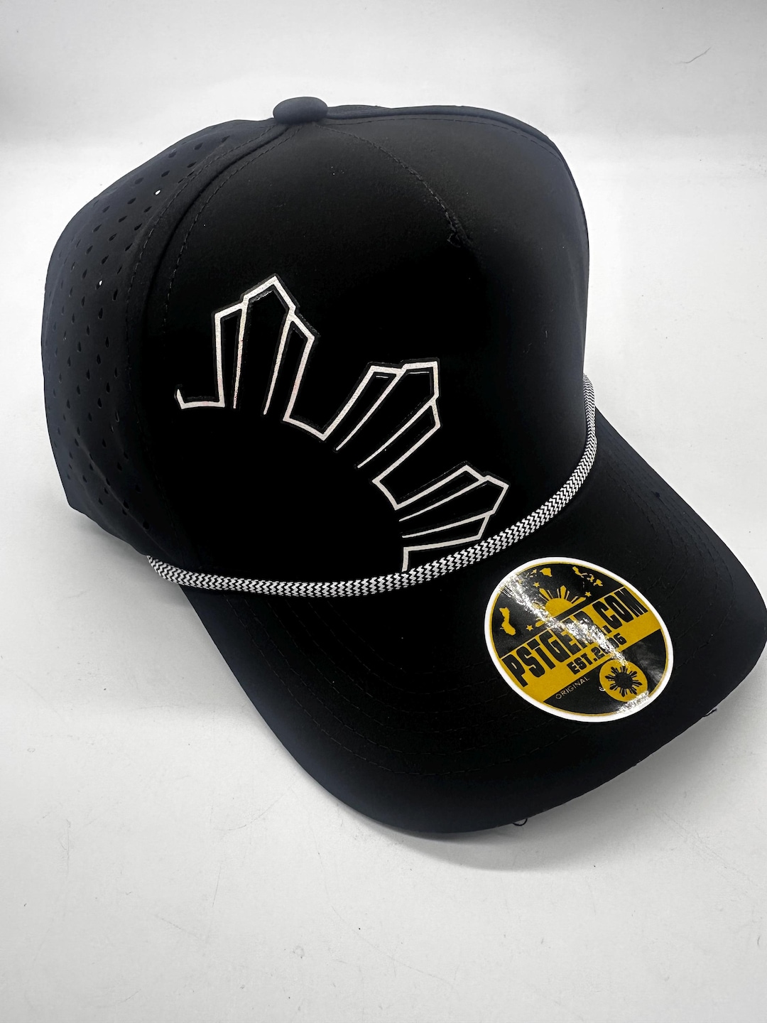 Philippines Filipino Curved Black Rope Brim Islands Rising Sun Leather ...