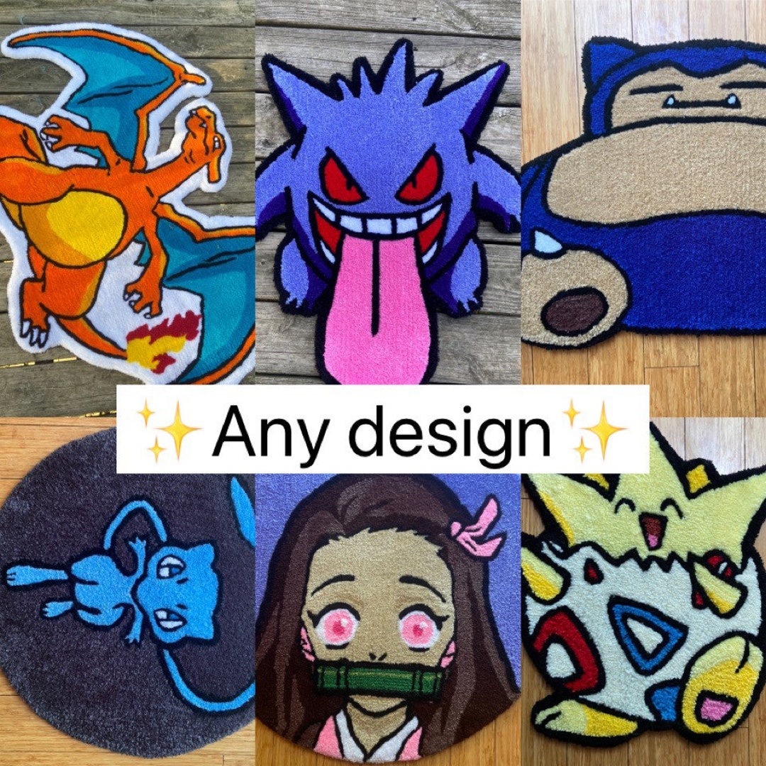 CUSTOM Tufted Rug, Anime Rug READ DESCRIPTION | Any Design Hand Tufted ...
