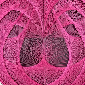 Pink Mandala String Wall Art, Handmade Hanging Geometric Thread Wall ...