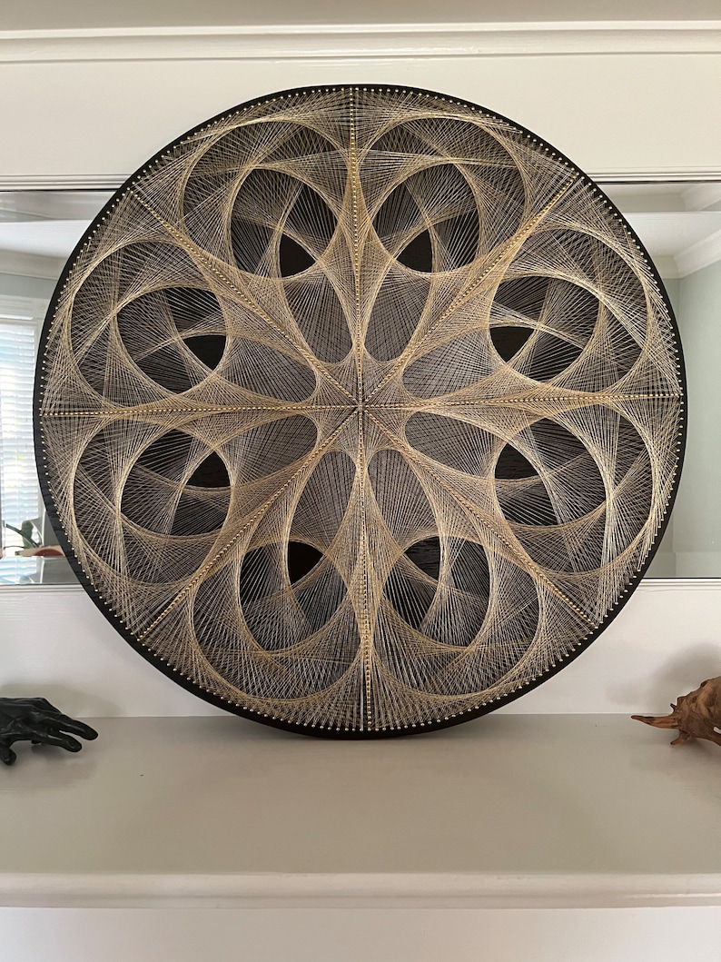 Custom Handmade Mandala String Art | Sacred Geometry Wall Decor | Made ...