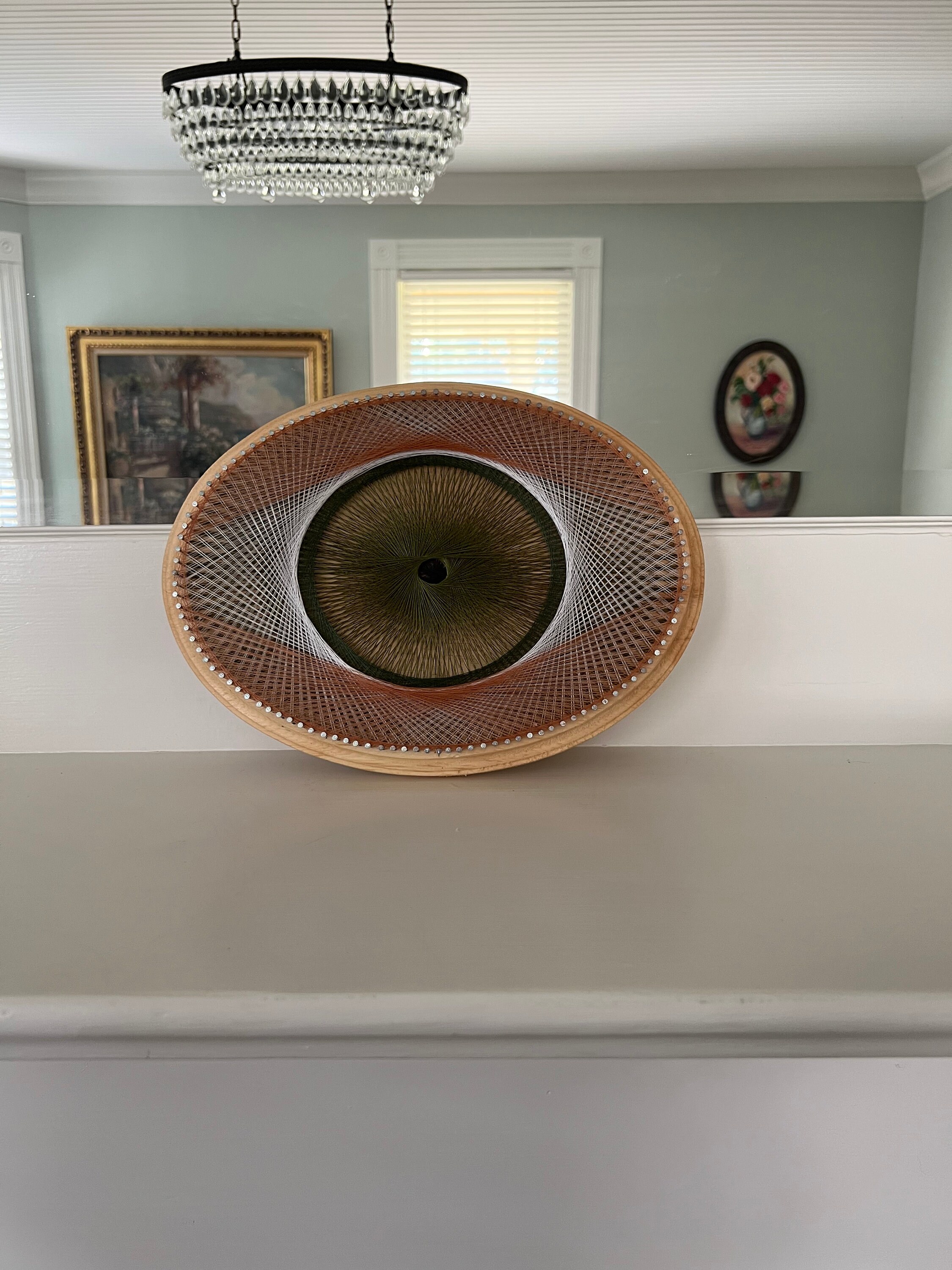 Handmade Evil Eye String Art: Natural Wood Slice Wall Decor - Etsy