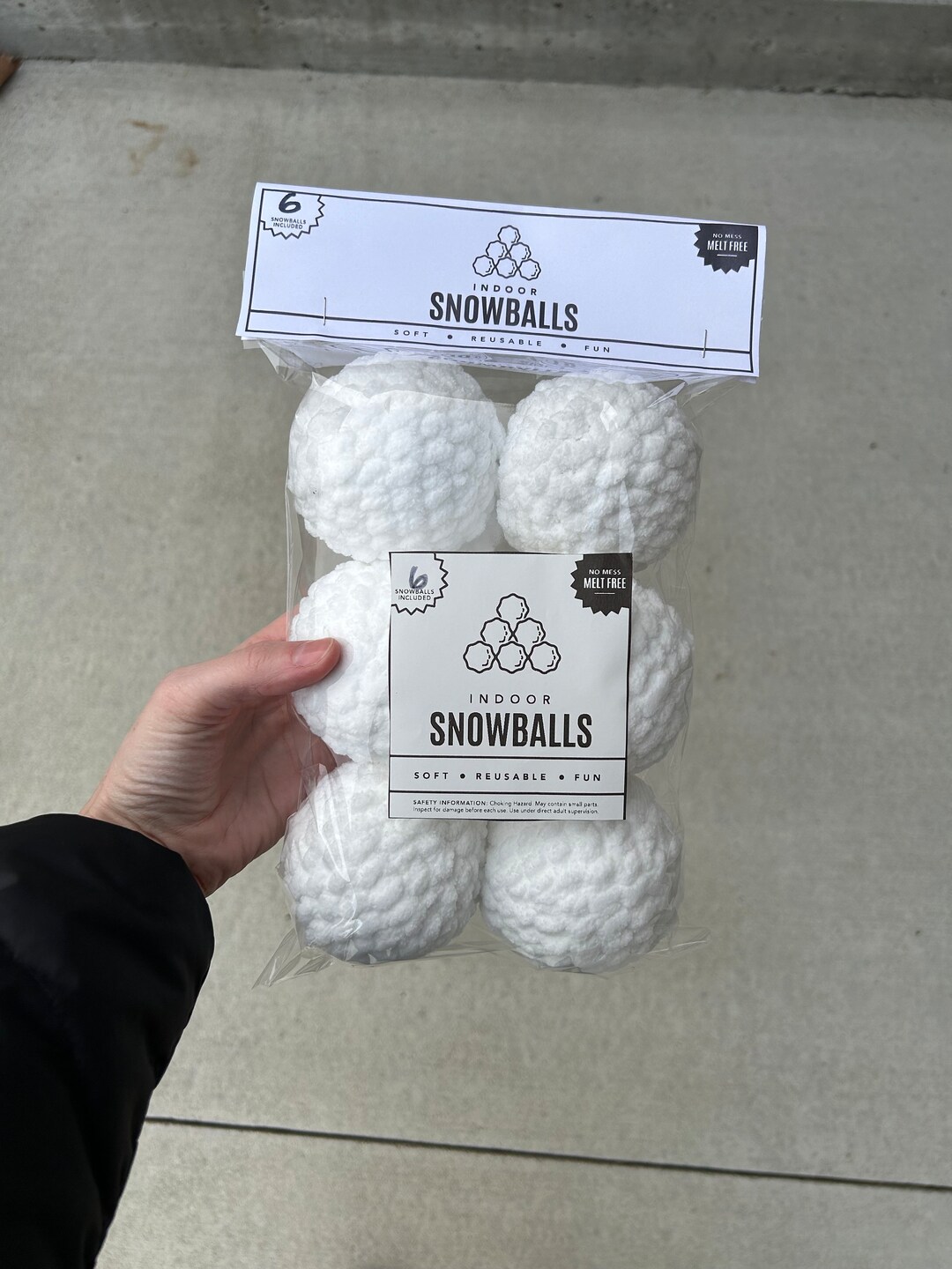 6 Pack Reusable Snowballs Snowballs Indoor Snowballs Indoor Play Kid's ...