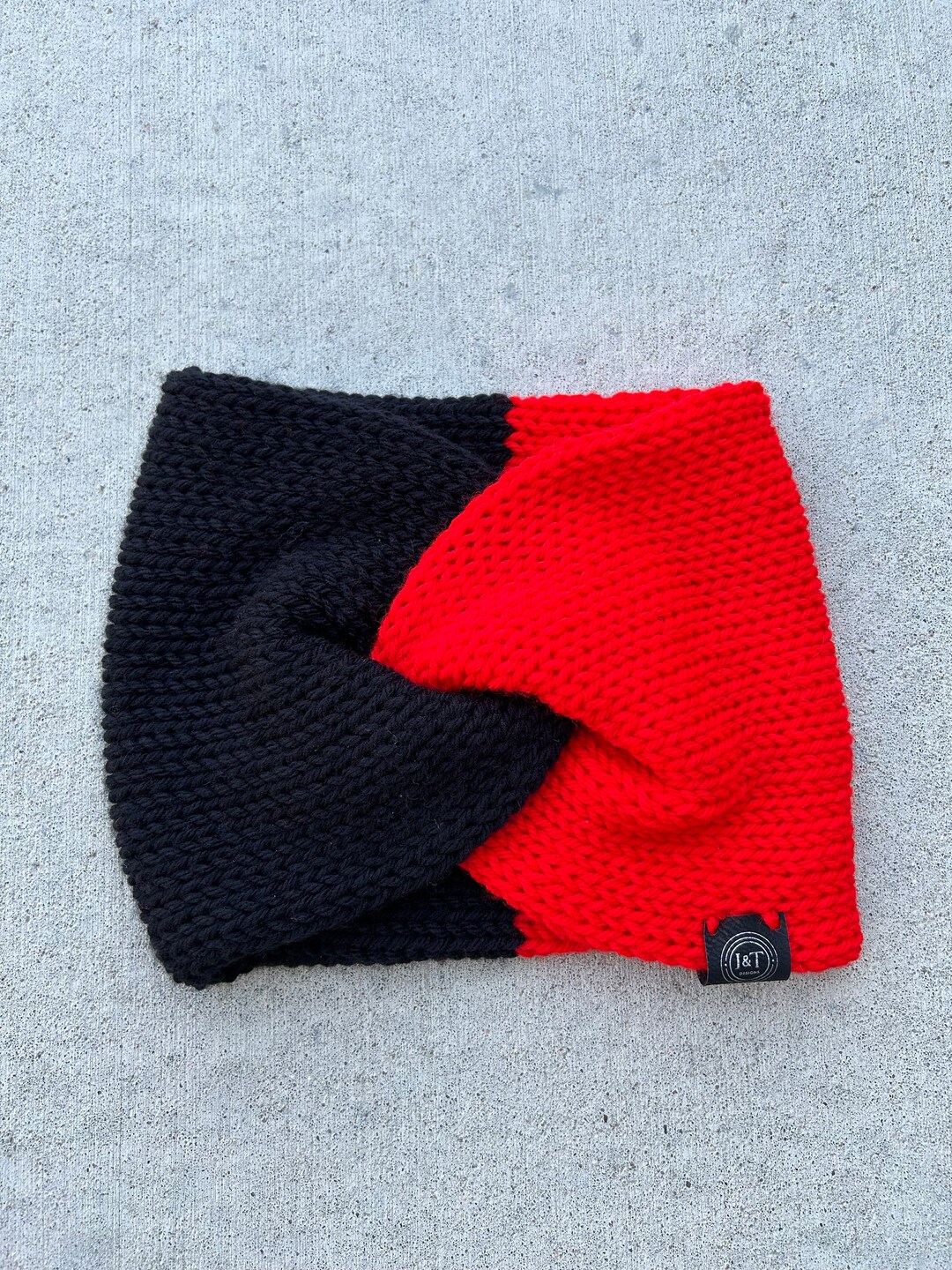 Team Spirit; Red and Black; Black and Red; Headband; Ear Warmer ...