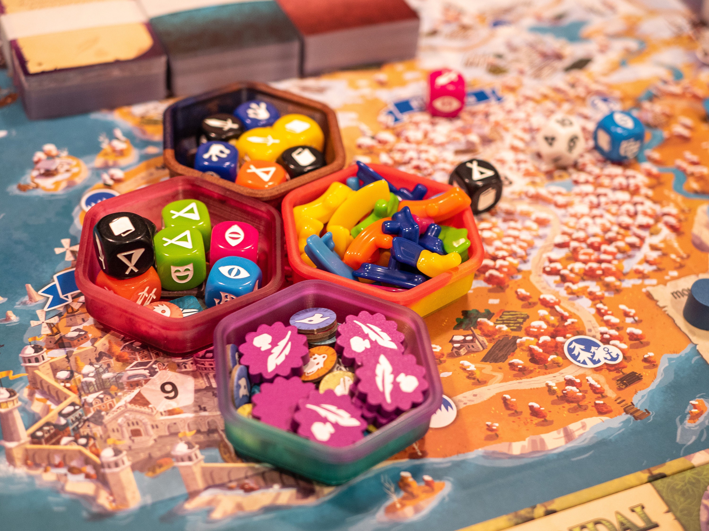 Resin Board Game Token Trays, Stackable Token Bowls, Handmade Token ...