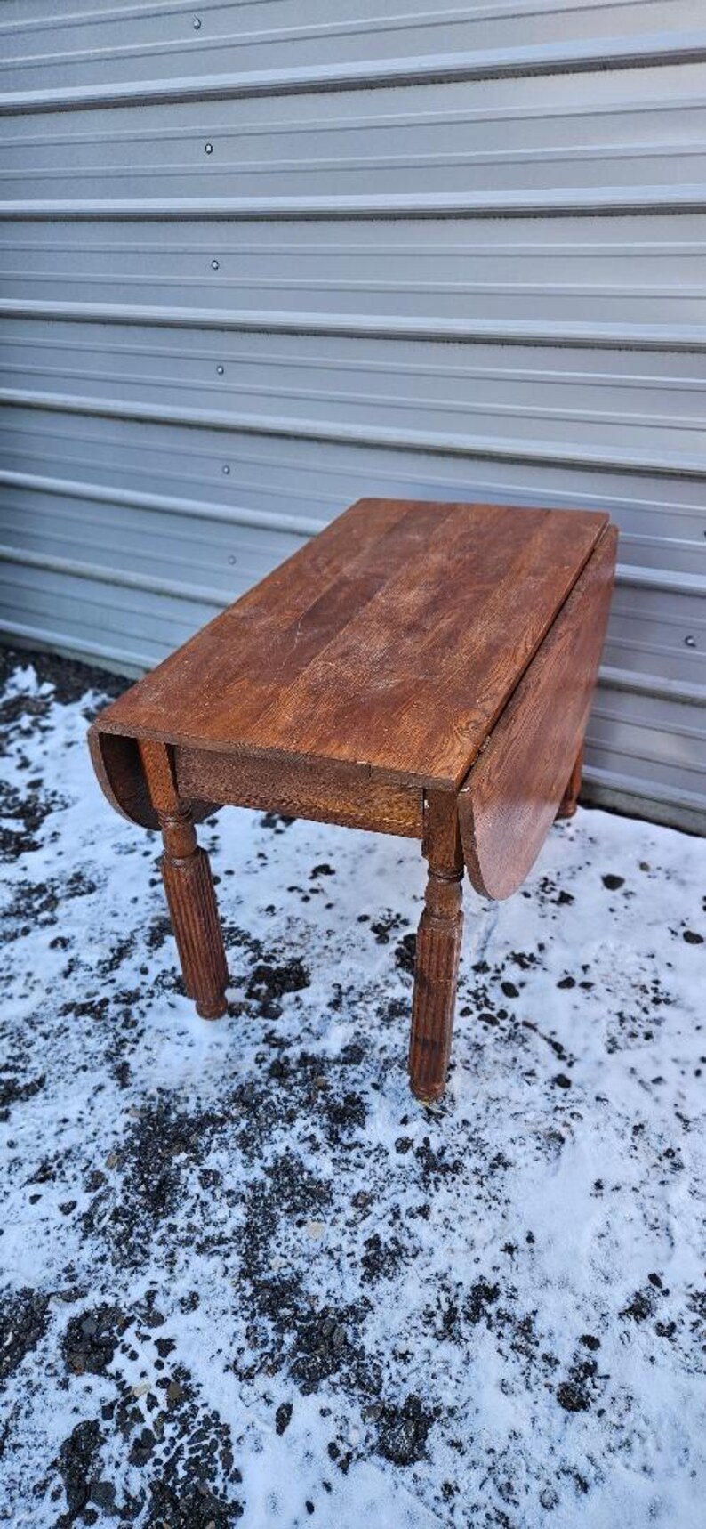 Vintage Oak Drop Leaf Table - Etsy