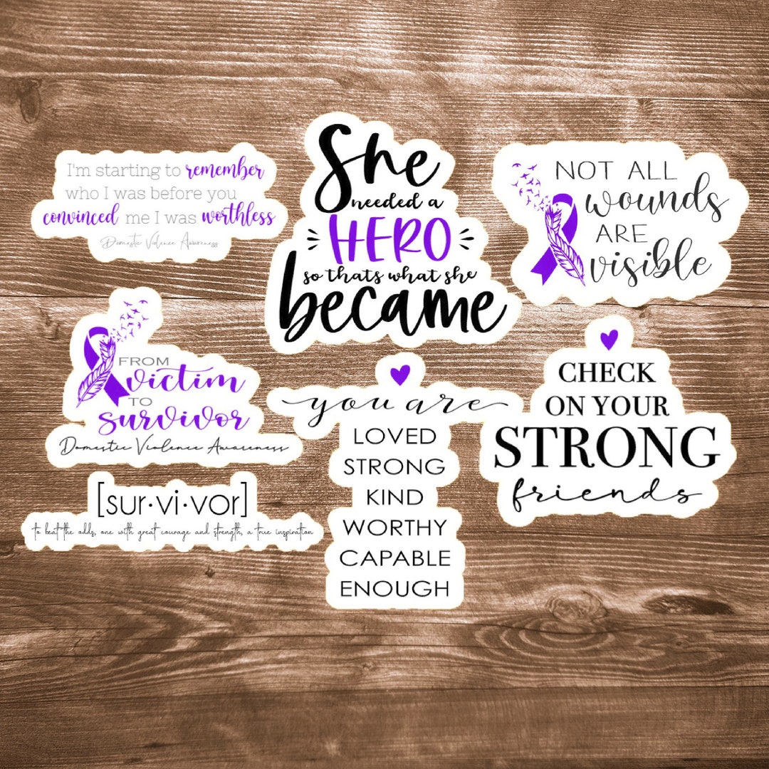Domestic Violence Awareness Stickers Bundle Break the - Etsy