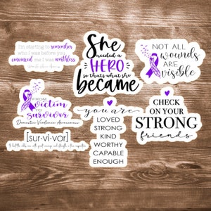 Domestic Violence Awareness Stickers Bundle - Break the Silence ...