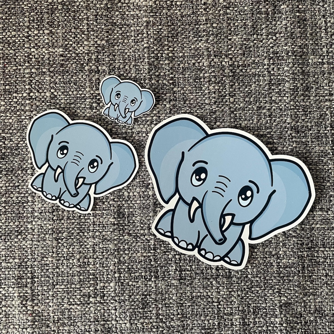 Elephant Sticker - Multiple Sizes - Etsy
