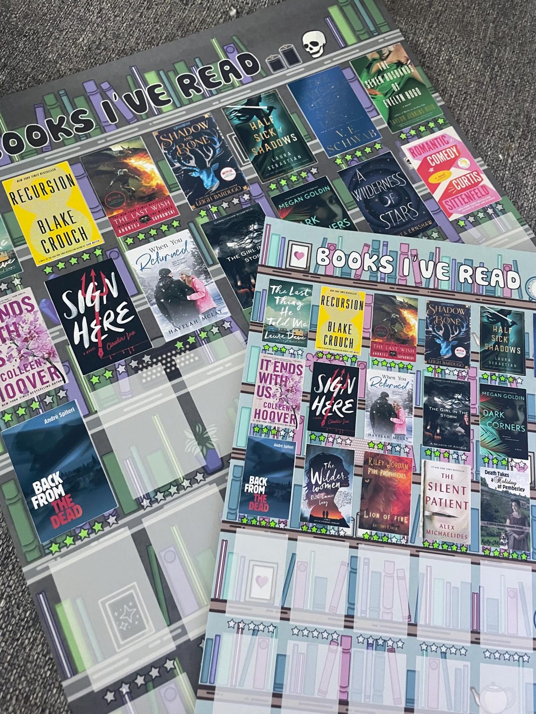 Book Stickers (for Our Book Tracker Posters) Matte - Cover or Spine - Etsy