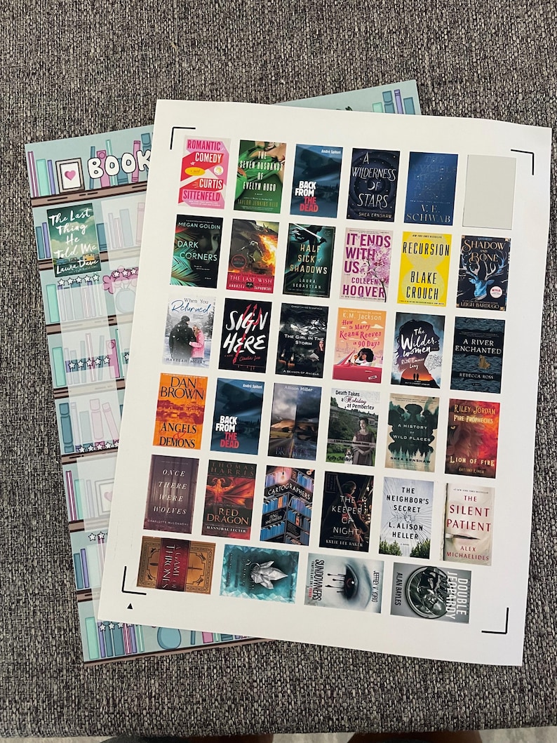 Book Stickers (for Our Book Tracker Posters) Matte - Cover or Spine - Etsy