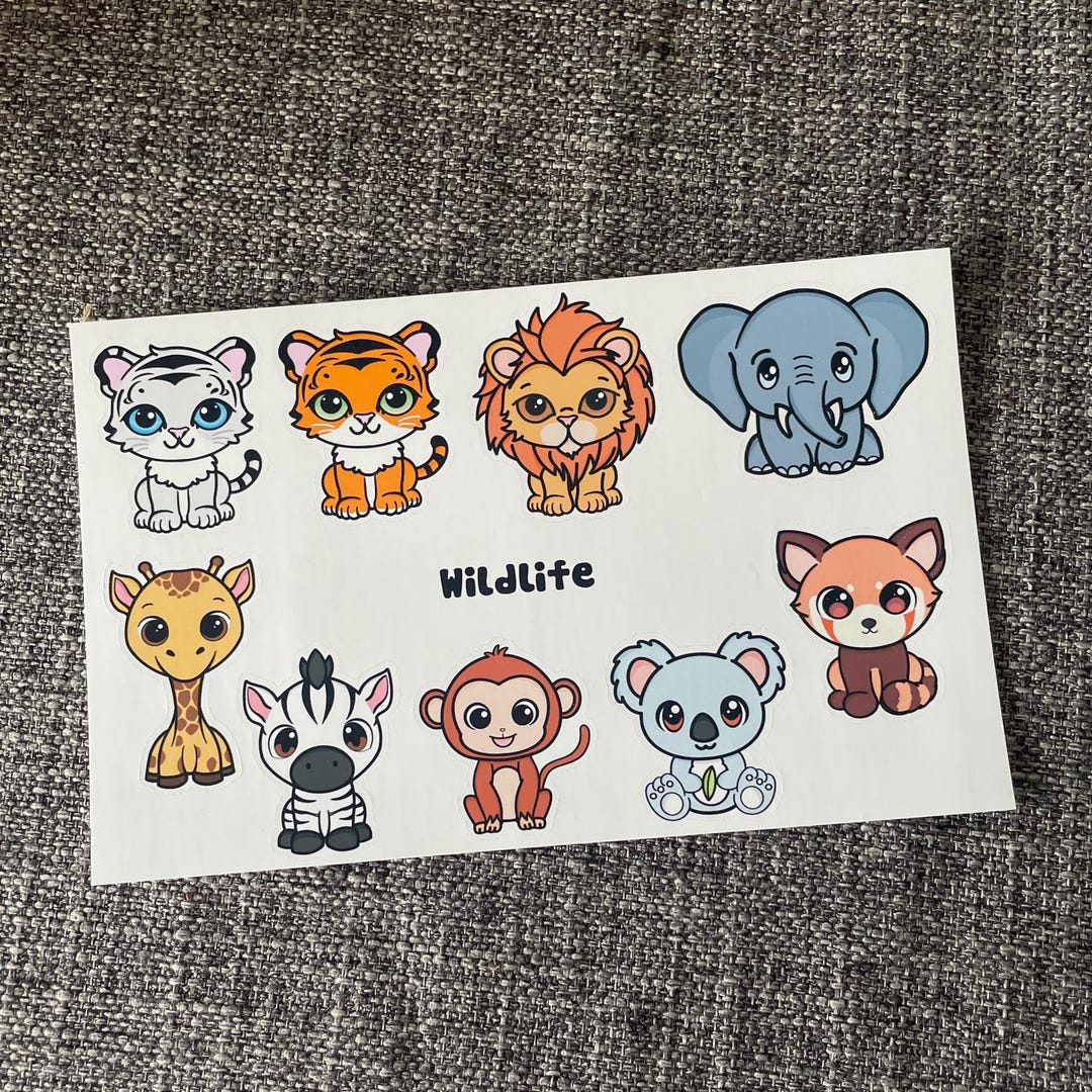 Wildlife Sticker Sheet - Etsy