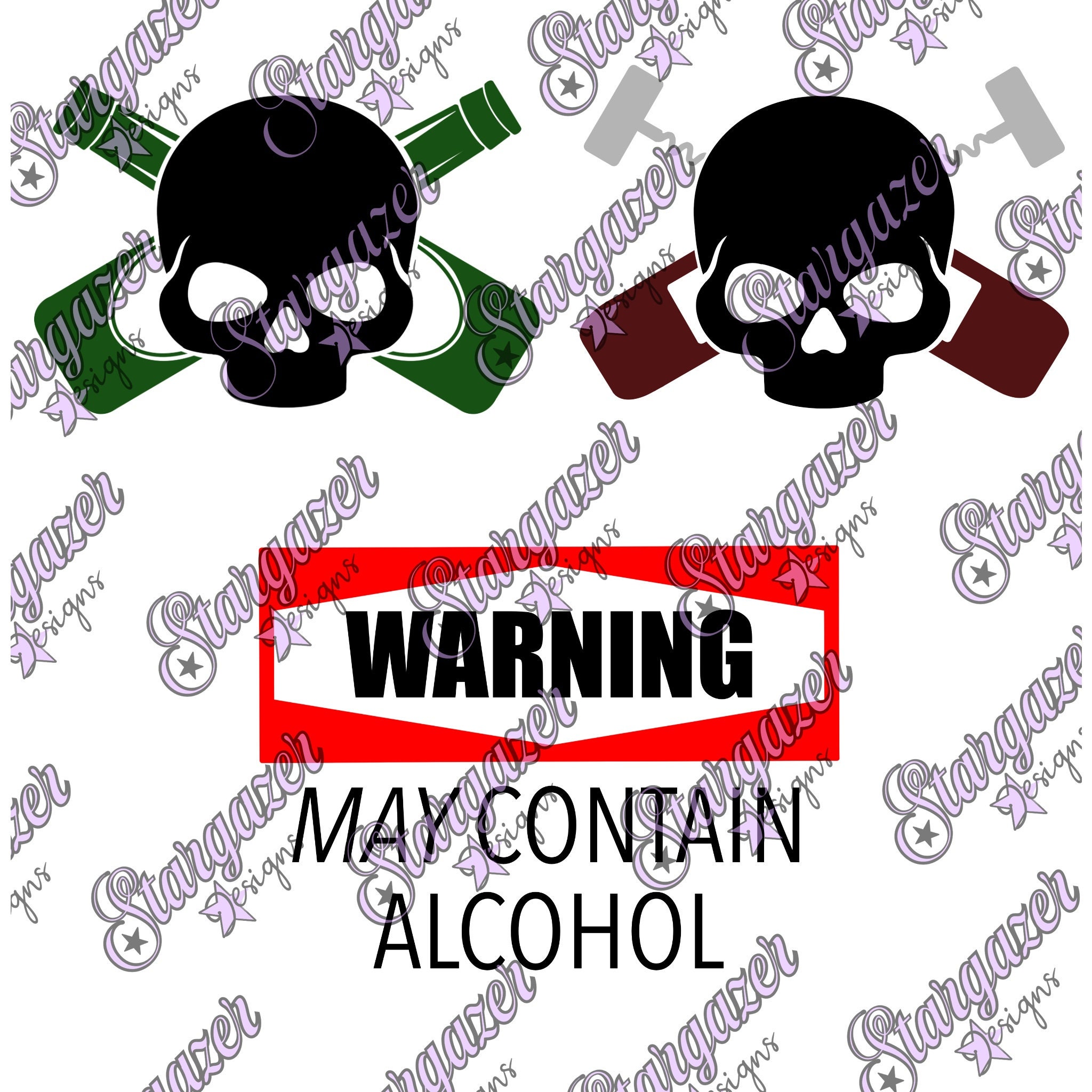 Warning May Contain Alcohol - SVG and PNG Design Files - Etsy