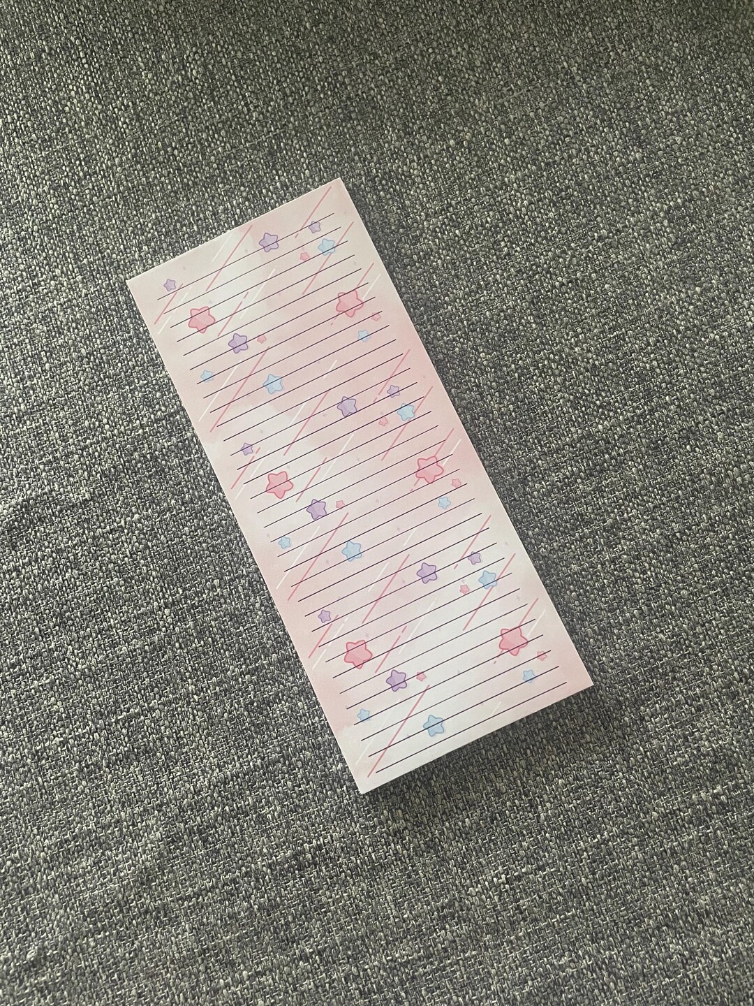 Puffy Stars Notepad - 3.5x8.5 Inches - 50 Sheets - Etsy
