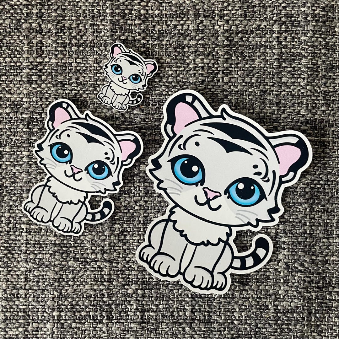 White Tiger Sticker - Multiple Sizes - Etsy