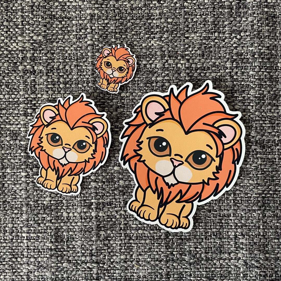 Lion Sticker - Multiple Sizes - Etsy