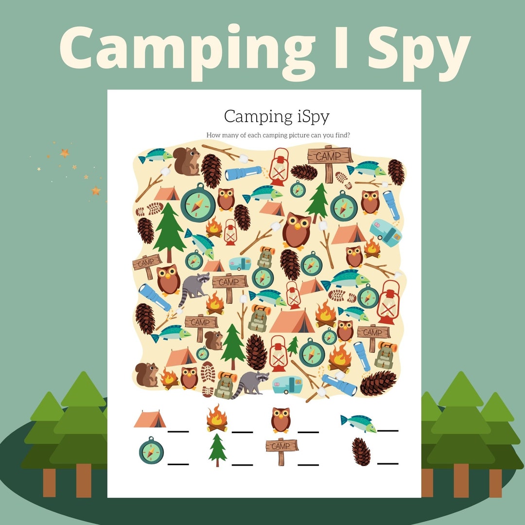 I SPY Game, Spring Printable, Camping Activities, Activities for Kids ...