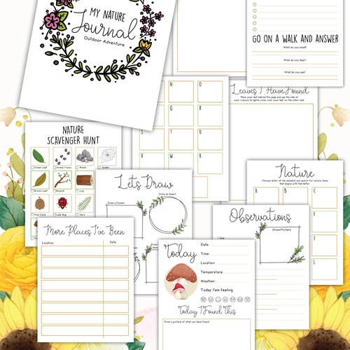 Kids Nature Journal Nature Activities for Kids Nature - Etsy