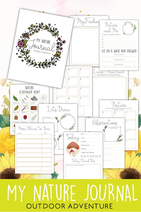 Kids Nature Journal Nature Activities for Kids Nature - Etsy