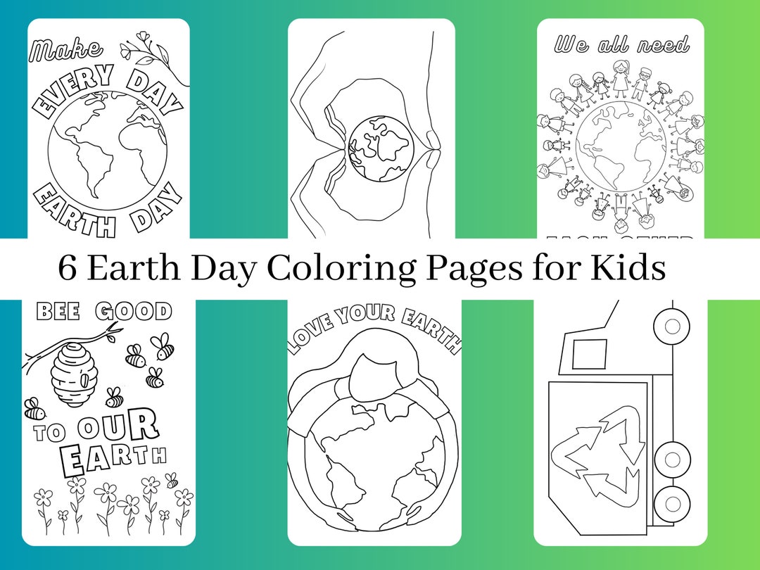 Earth Day Coloring Pages for Kids, Preschool Coloring Pages, Earth Day ...
